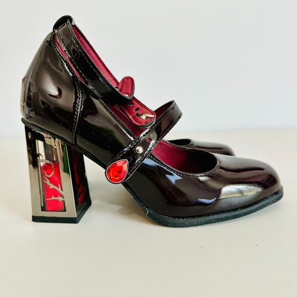 Boutique | Shoes | New Trendy Block Heel With Rose Design Strap Dress ...